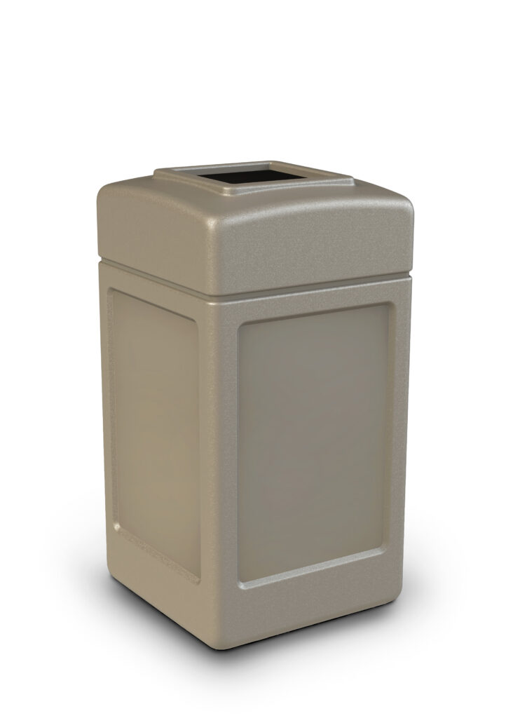 Square Waste Container with Open Top