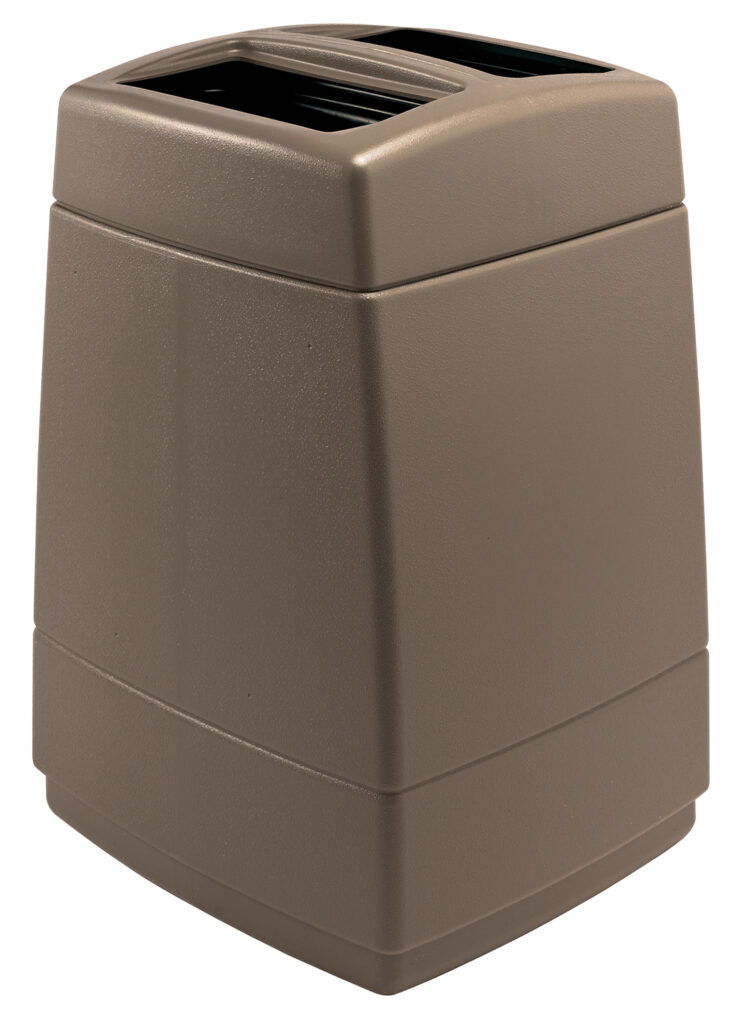 Square Waste Container with Open Top