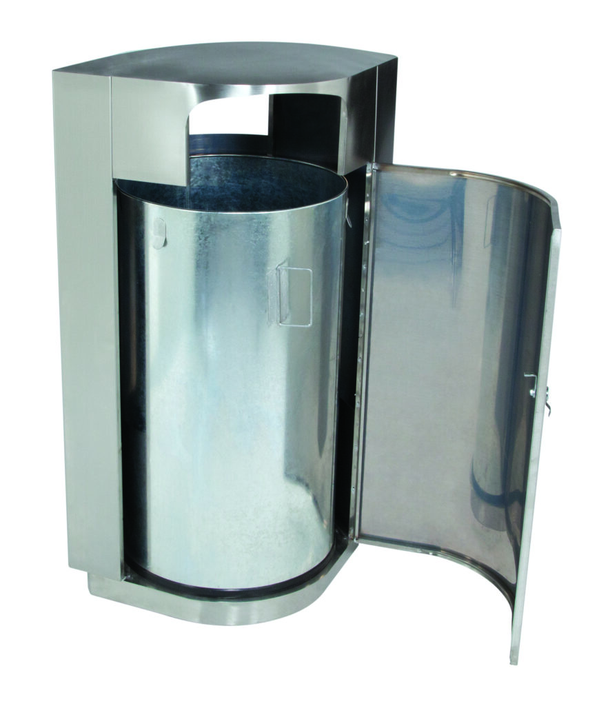 Stainless Steel Waste Container - Leafview1 40 Gallon